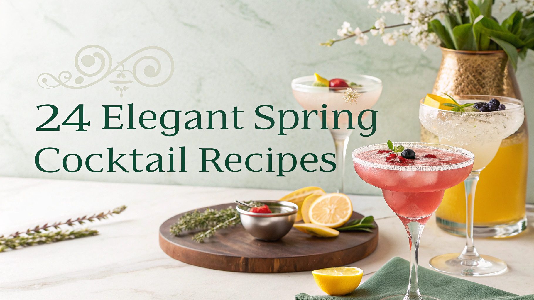 24 Elegant Spring Cocktail Recipes for Celebrations