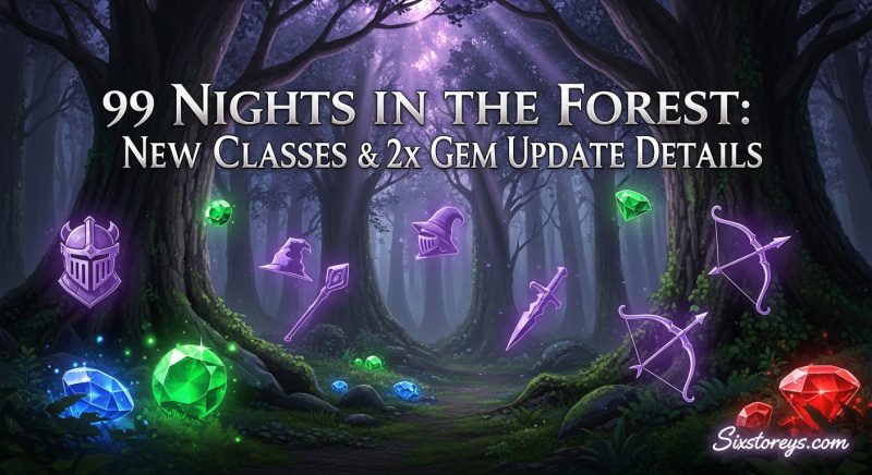 99 Nights in The Forest New Classes & 2x Gems Update (2025 Full Guide)